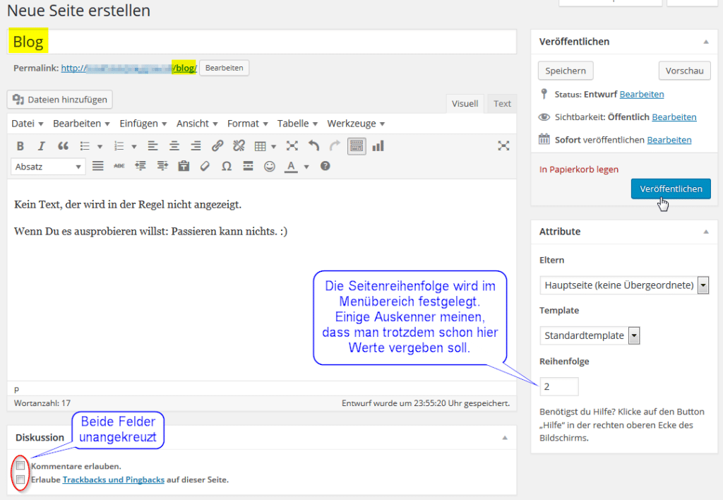 Mit WordPress Website und Blog platzieren - Dauleben
